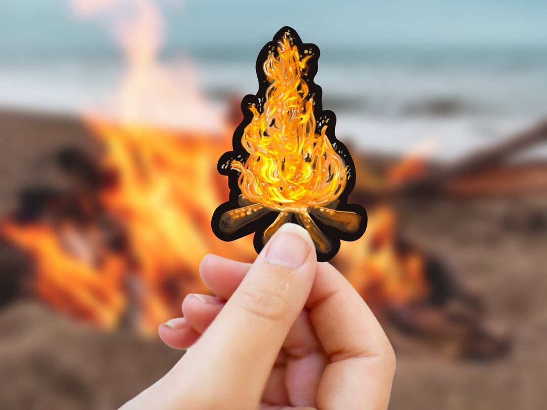 Campfire Decal Camper Decor Waterproof Outdoor Sticker - Etsy
