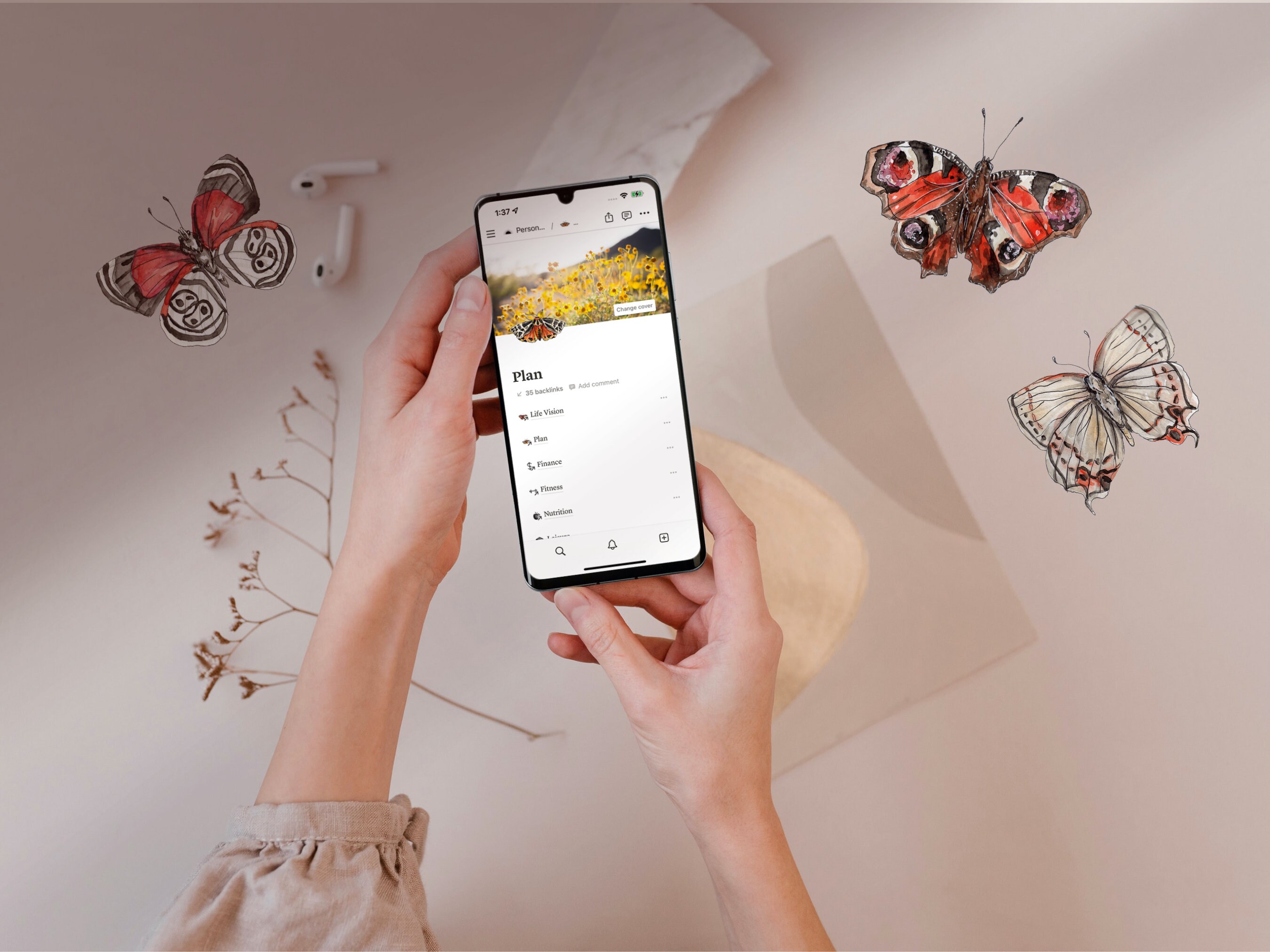 Butterfly Notion Icons - Aesthetic Digital Stickers for Life Planner ...