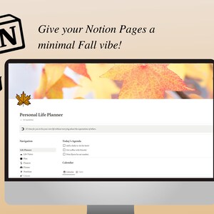 Autumn Leaves Fall Notion Icons - Aesthetic Digital Stickers for Life ...