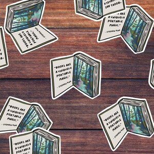 Book Sticker, Reading Quote, Book Club, Bookish Stickers for Water ...