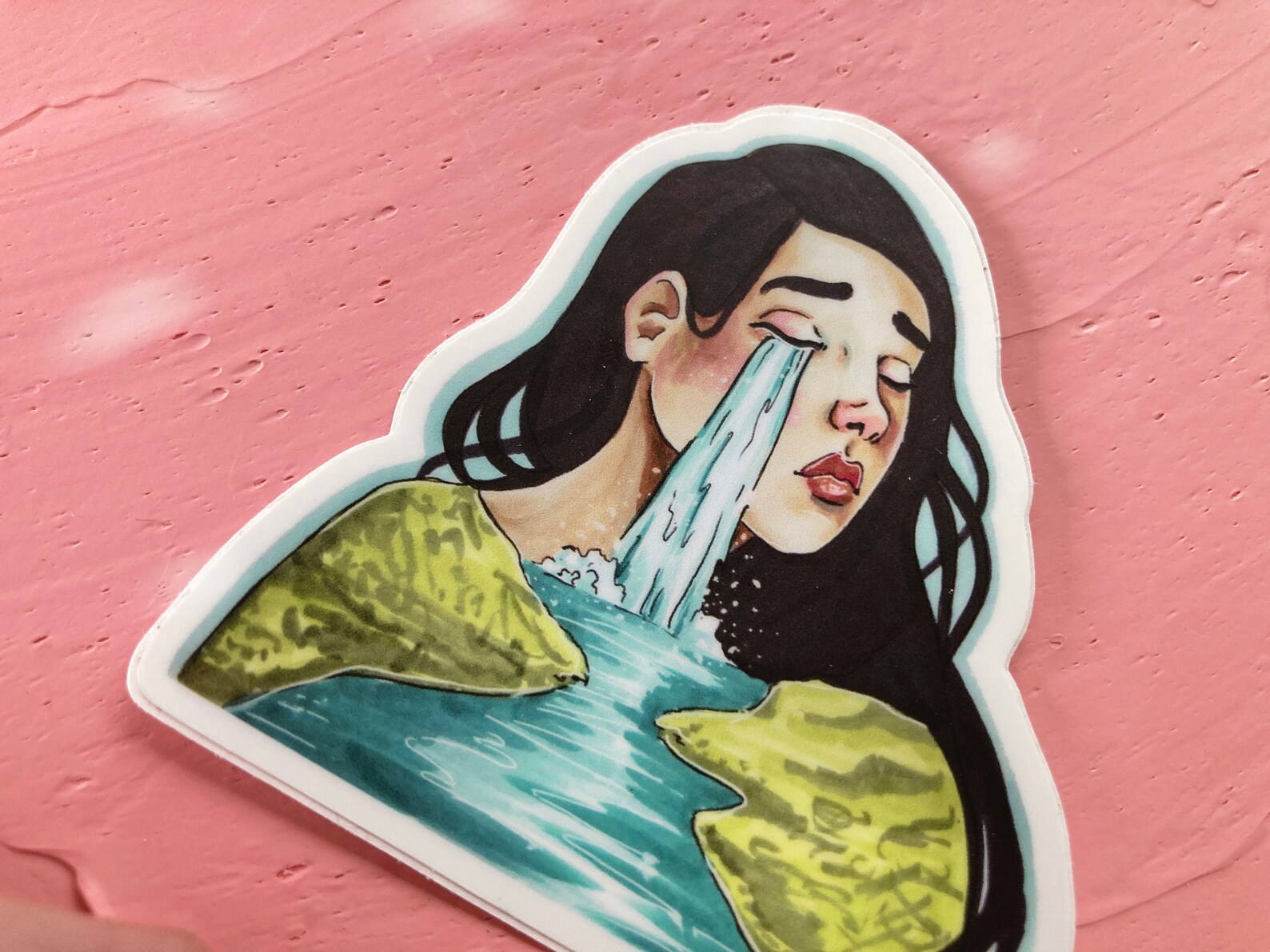 Waterfall Sticker Tree Vinyl Sticker Forest Sticker | Etsy