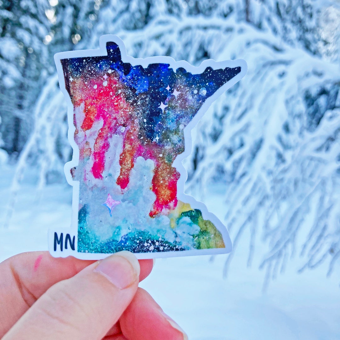 Minnesota Sticker, Watercolor State Art, Waterproof Vinyl Decal - Etsy