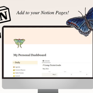 Butterfly Notion Icons - Aesthetic Digital Stickers for Life Planner ...