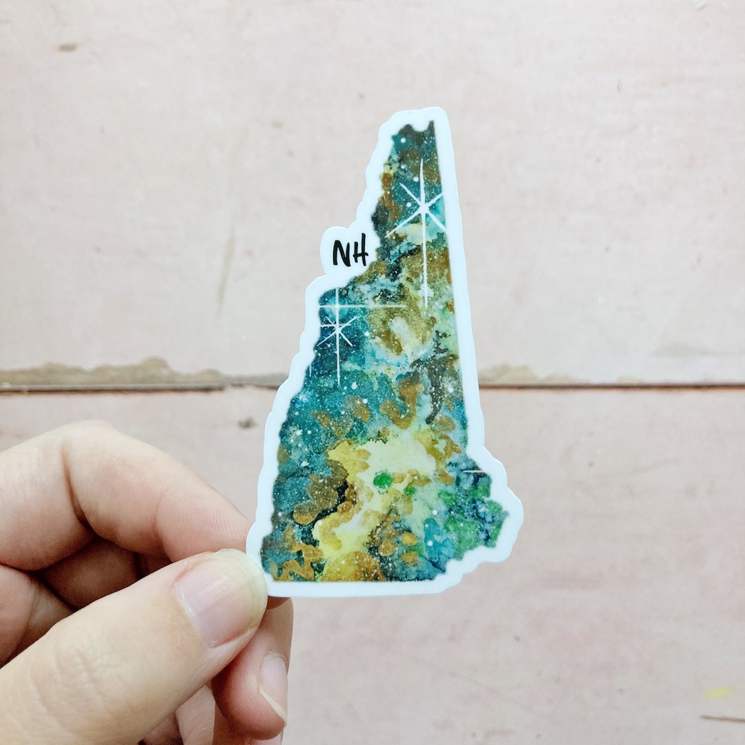 Buy New Hampshire Sticker, Christmas Gift New Hampshire Decal, Water ...