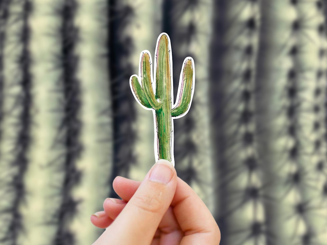 Saguaro Cactus Sticker - Western Sticker, Cactus Christmas Gift, Laptop ...