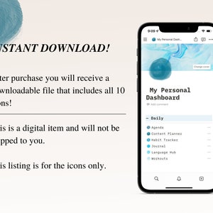 Notion Icons - Aesthetic PNG Dot Stickers for Digital Planner, Notion ...
