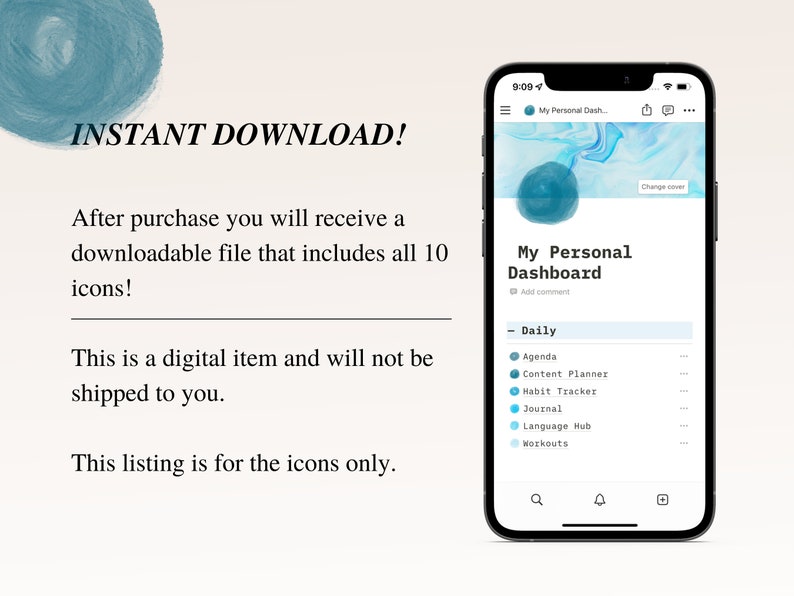 Notion Icons Aesthetic PNG Dot Stickers for Digital Planner - Etsy