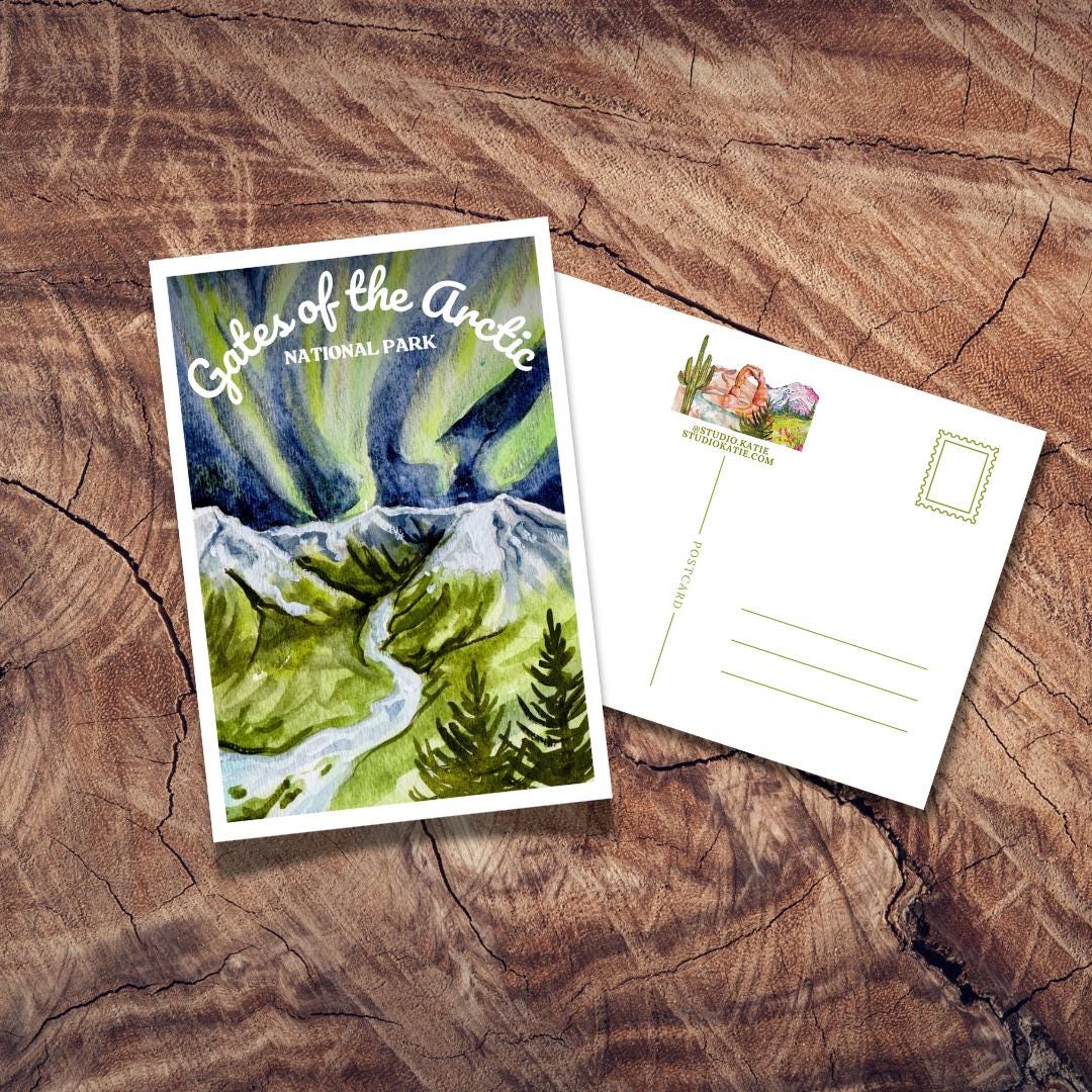 Gates of the Arctic Postcard, National Park Gift, Alaskan Cruise ...