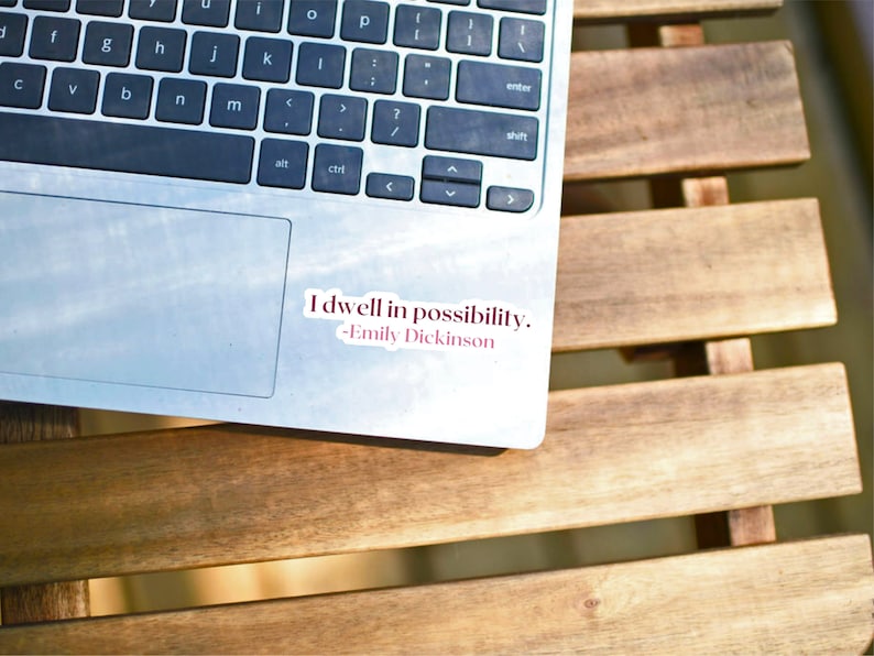 Emily Dickinson Poetry Sticker – Waterproof Cottagecore Vinyl Decal - Etsy