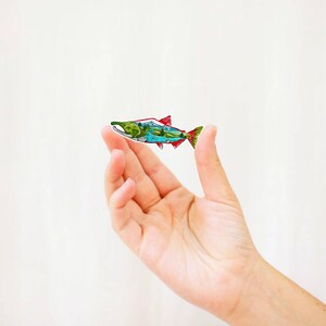 Alaska Salmon Vinyl Sticker, Fishermen Decal, Pacific Northwest Gift ...