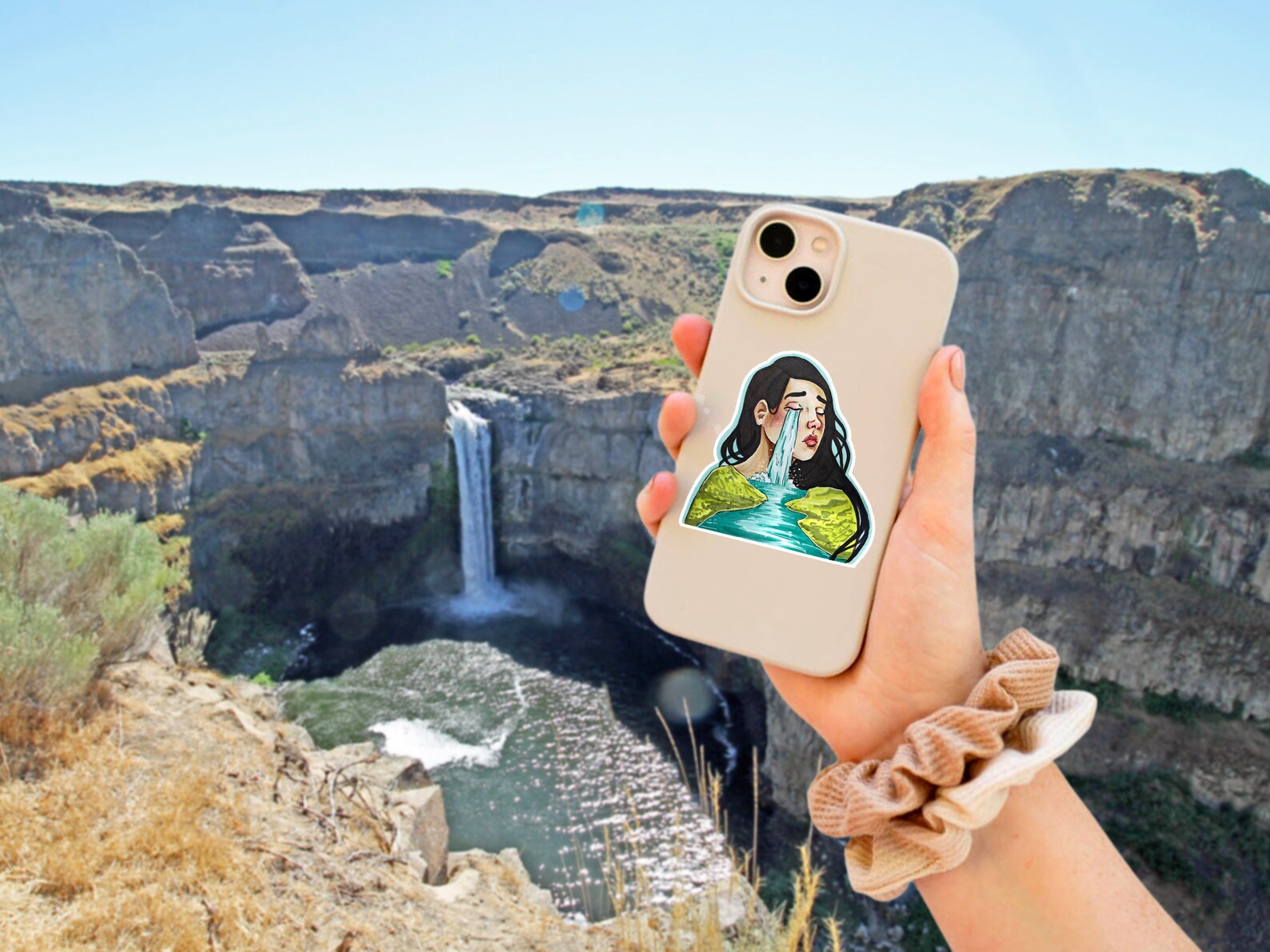 Waterfall Sticker Tree Vinyl Sticker Forest Sticker - Etsy