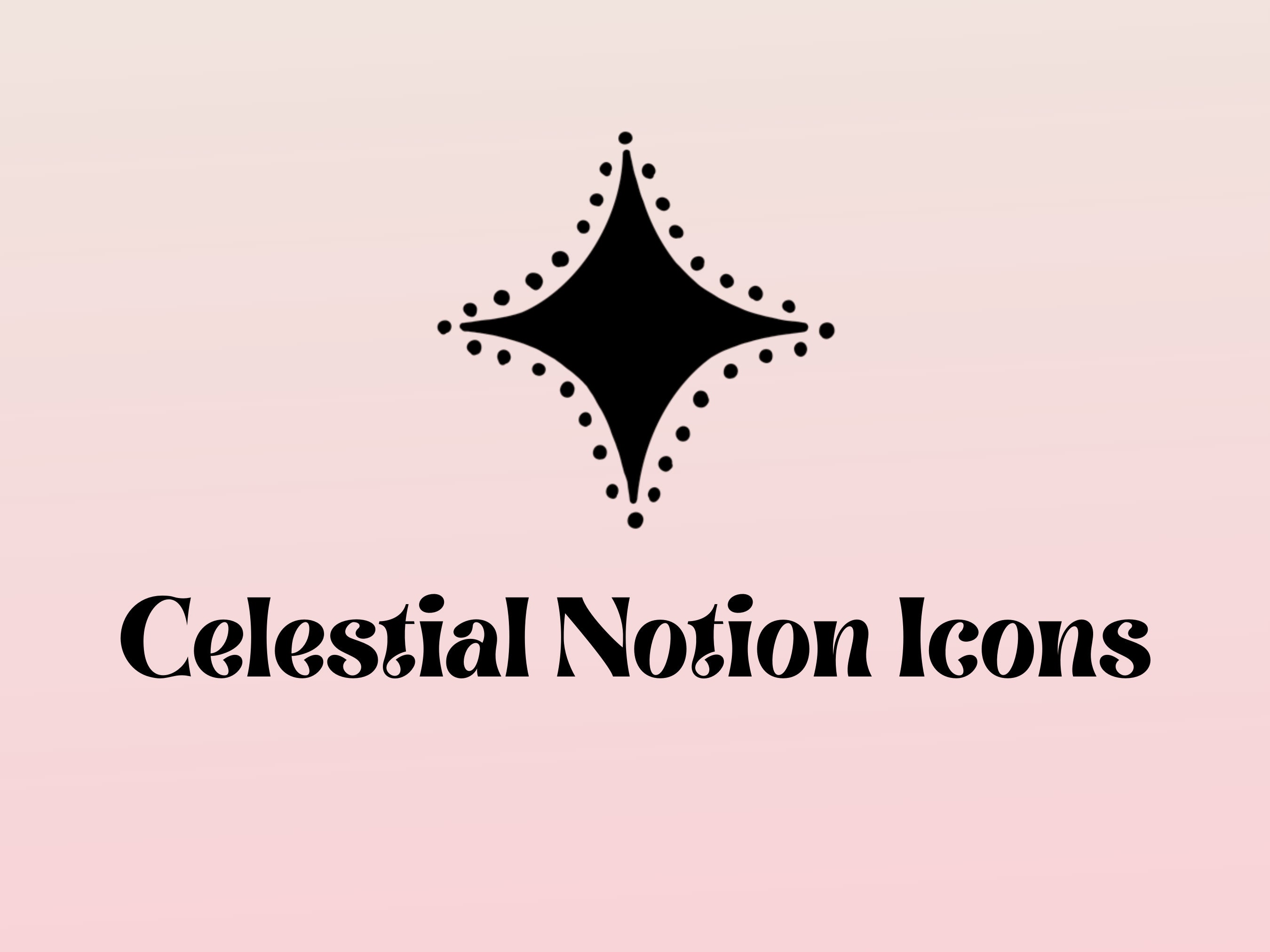 Notion Template Icons Celestial Digital Icon Set for Life - Etsy
