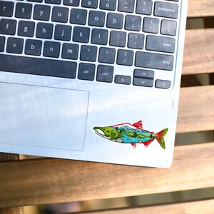 Alaska Salmon Vinyl Sticker, Fishermen Decal, Pacific Northwest Gift ...