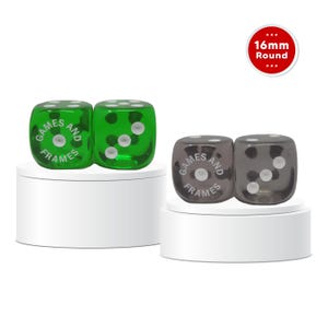 Personalized Yahtzee Dice W/ Free Storage Pouch, Set of 5, Rounded ...