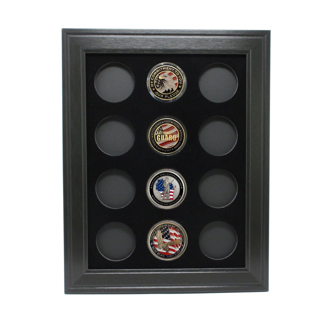Military Challenge Coin (not Included) Wall Display Picture Frames, USA ...