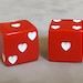 Red Sweetheart Dice, 25mm, Red With White Hearts, Personalized - Etsy