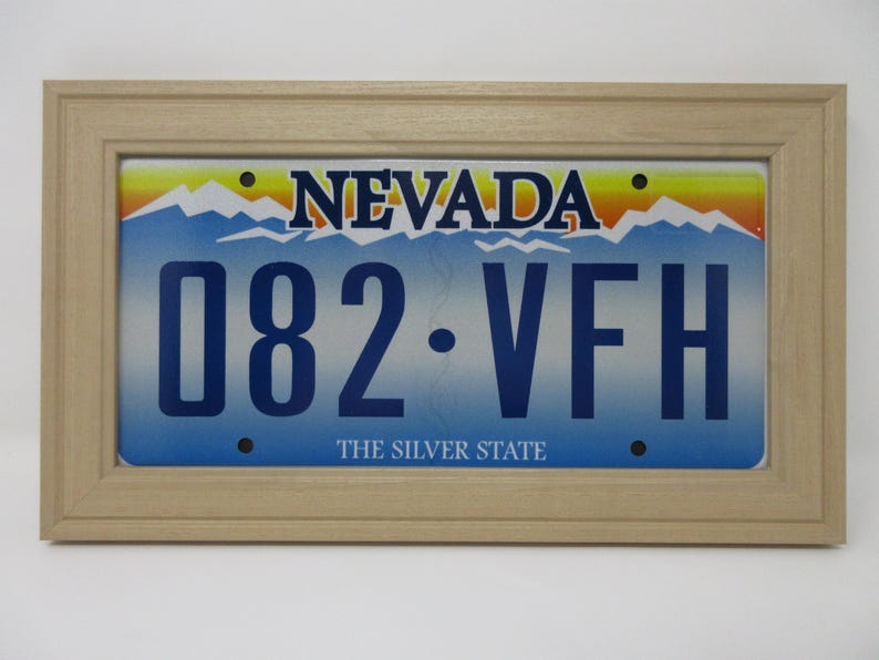 Automobile License Plate Wall Display Picture Frame W/acrylic Front ...