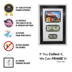 First Dollar Earned Frame With Photo, Personalized Plate, USA Made ...