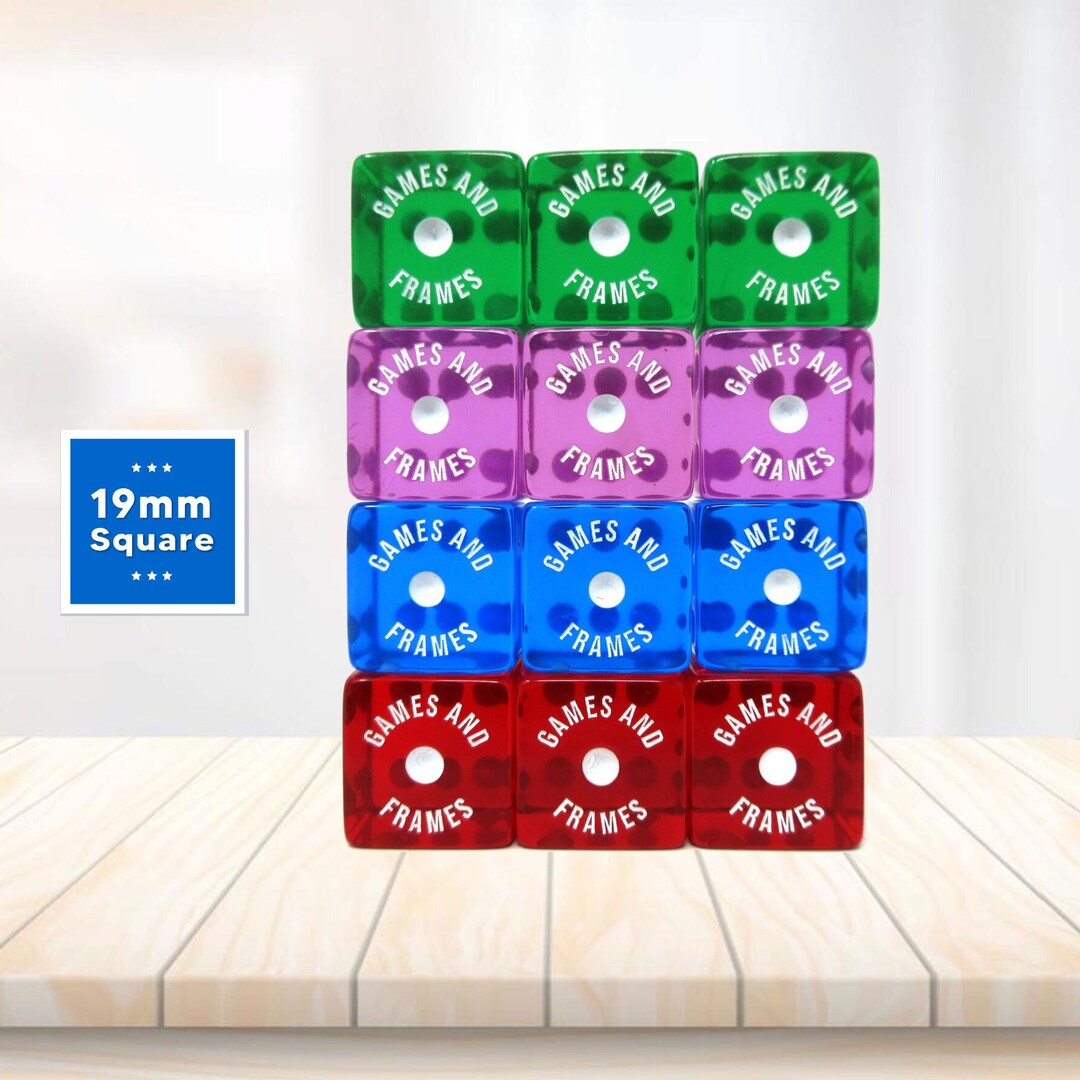 20+ Personalized 19mm Square Translucent Dice - Etsy