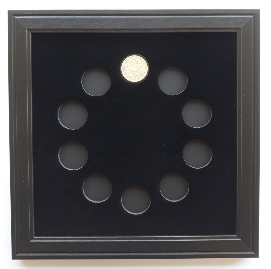 1 Oz. Silver Round 10-coin Wall Display Picture Frames, USA Made (coins ...