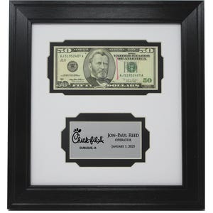 First Dollar Earned Frame With Personalized Metal Plate, USA Made (bill ...