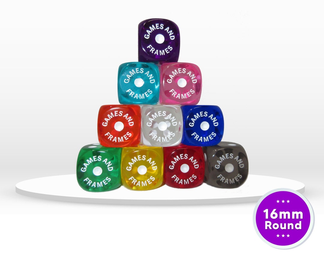 20 Personalized 16mm 5/8 Round Corner Translucent Dice - Etsy
