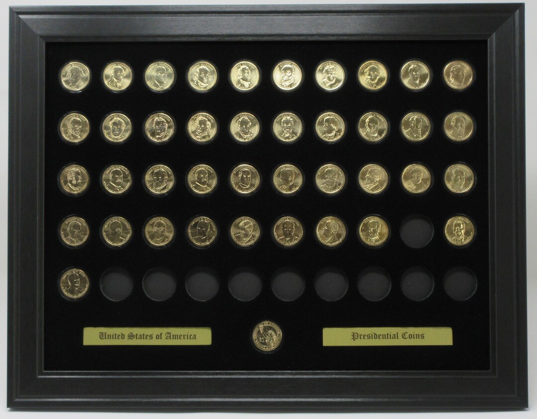 Golden Dollar USA Coin Wall Display Picture Frame: Presidents ...