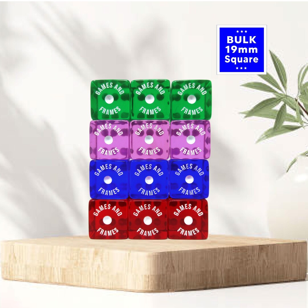 20+ Personalized 19mm Square Translucent Dice - Etsy