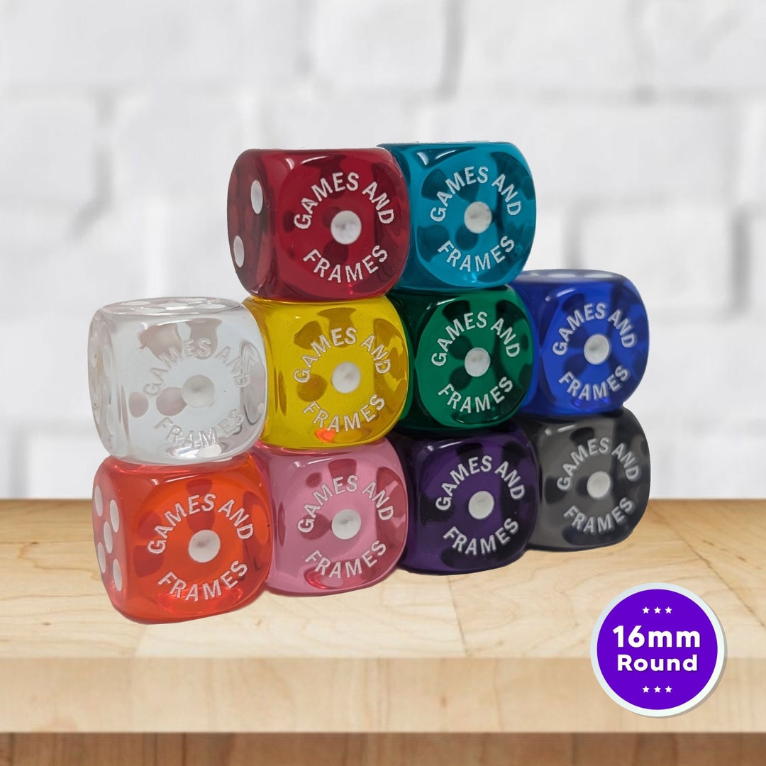 20+ Personalized 16mm (5/8”) Round Corner Translucent Dice - Etsy