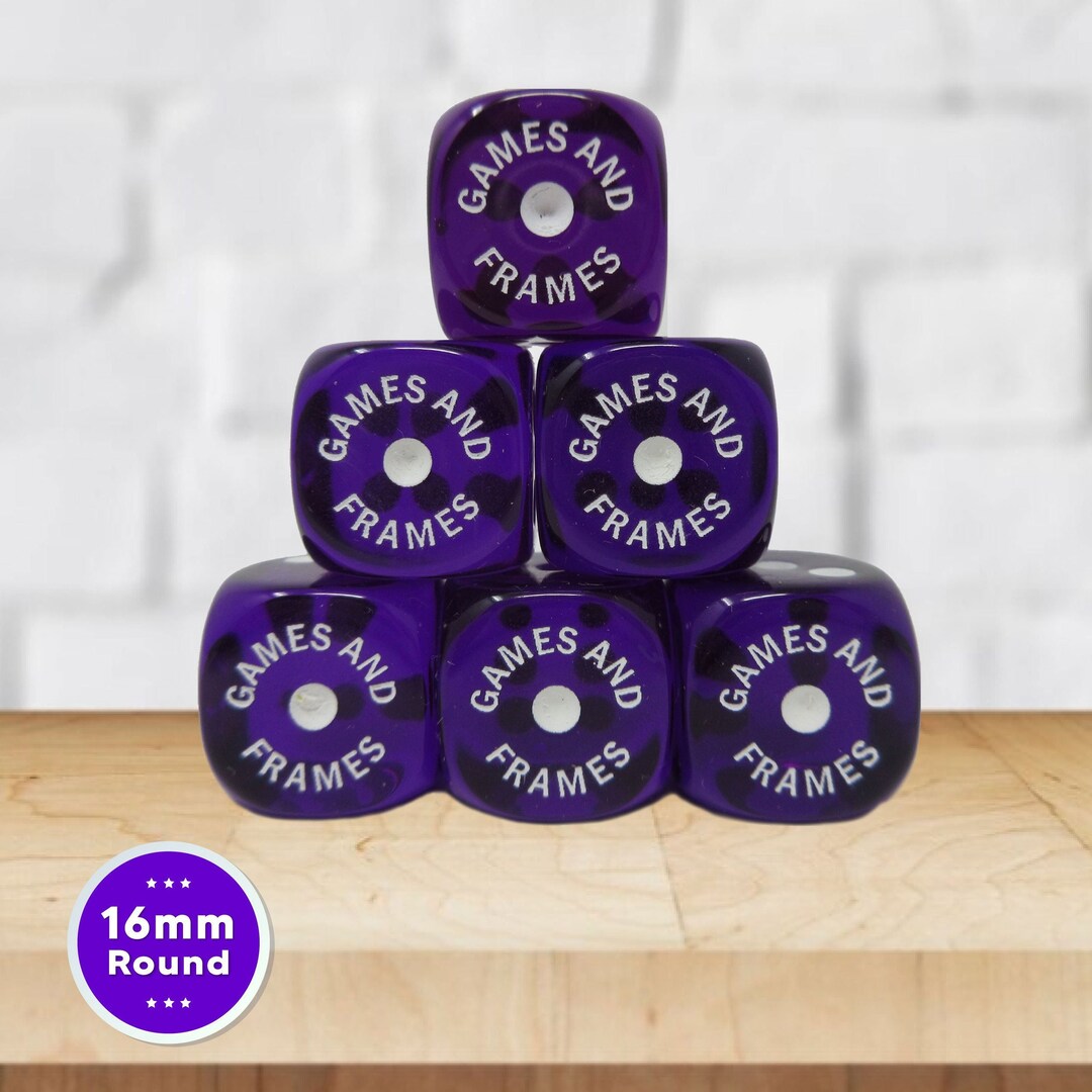 Personalized Farkle Dice W/ Free Storage Pouch, Set of 6, Rounded ...