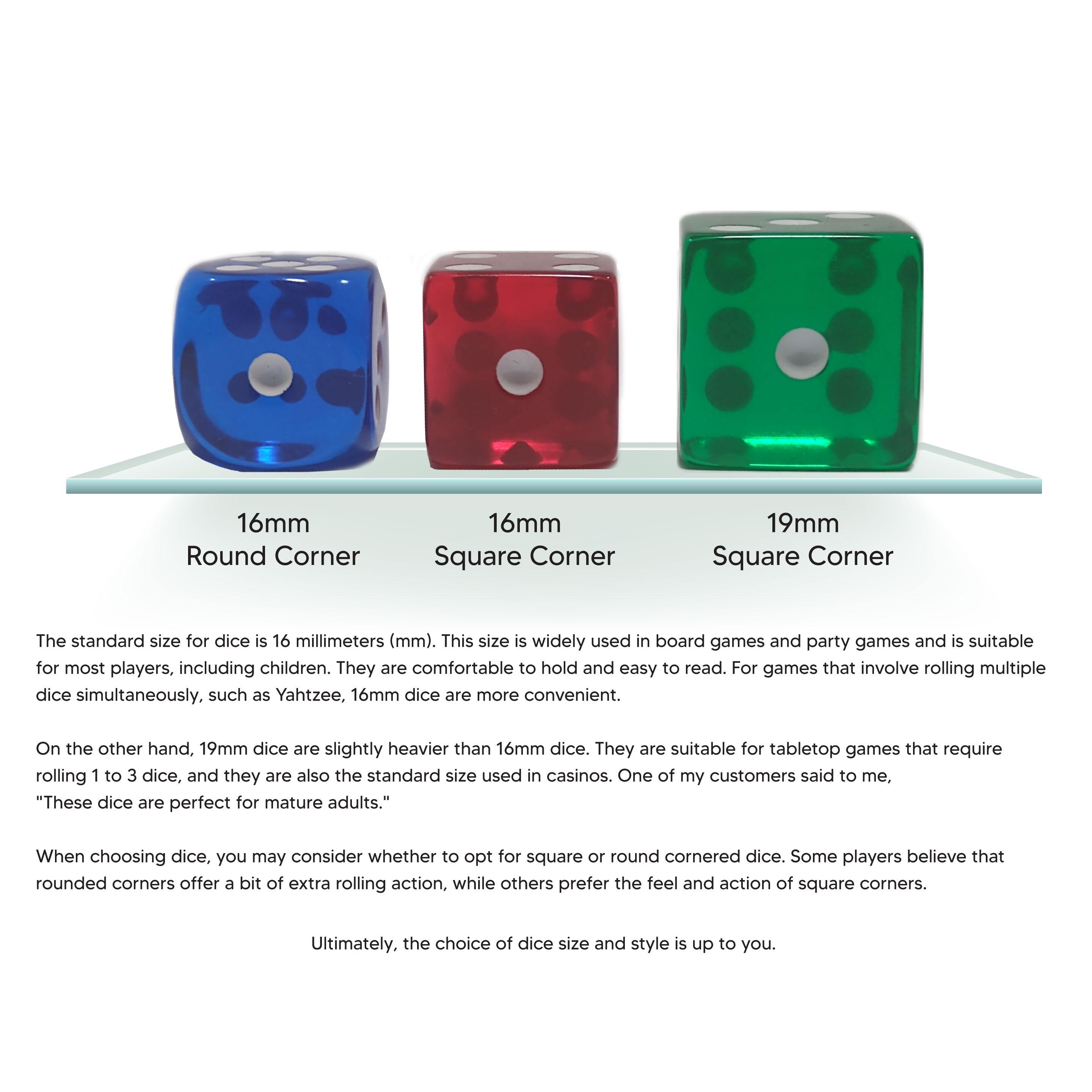 Personalized Farkle Dice W/ Free Storage Pouch, Set of 6, Square Corner ...
