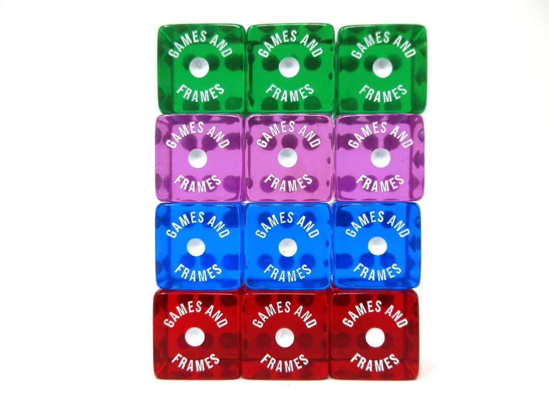 20 Personalized 19mm Square Translucent Dice - Etsy