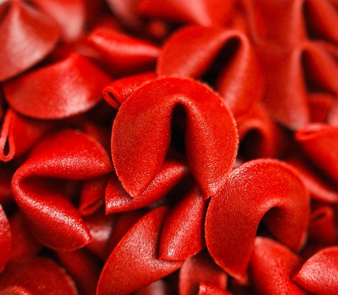 Personalized RED Fortune Cookies, Edible Gift for Guests, Baby ...