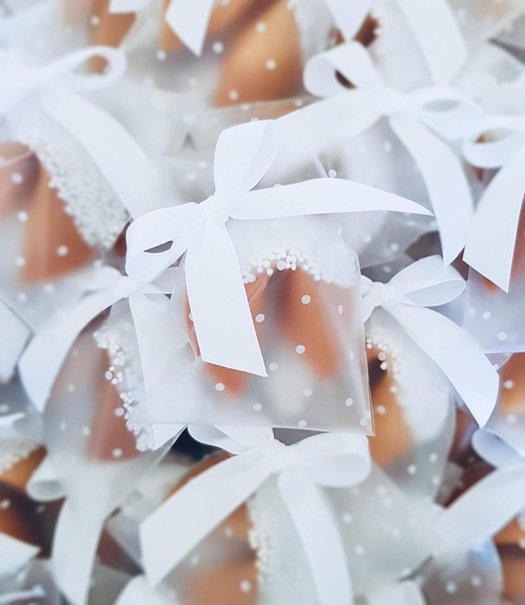 Custom Wedding Fortune Cookies With White Chocolate and Sprinkles ...