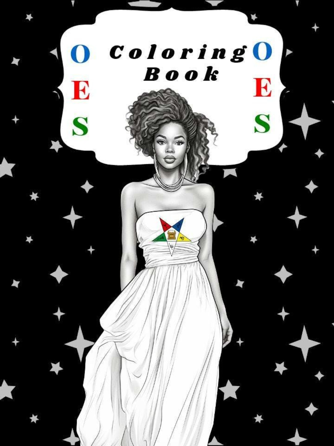 OES Coloring Book or Paint N Sip, 5 Star Points Canva Template - Etsy