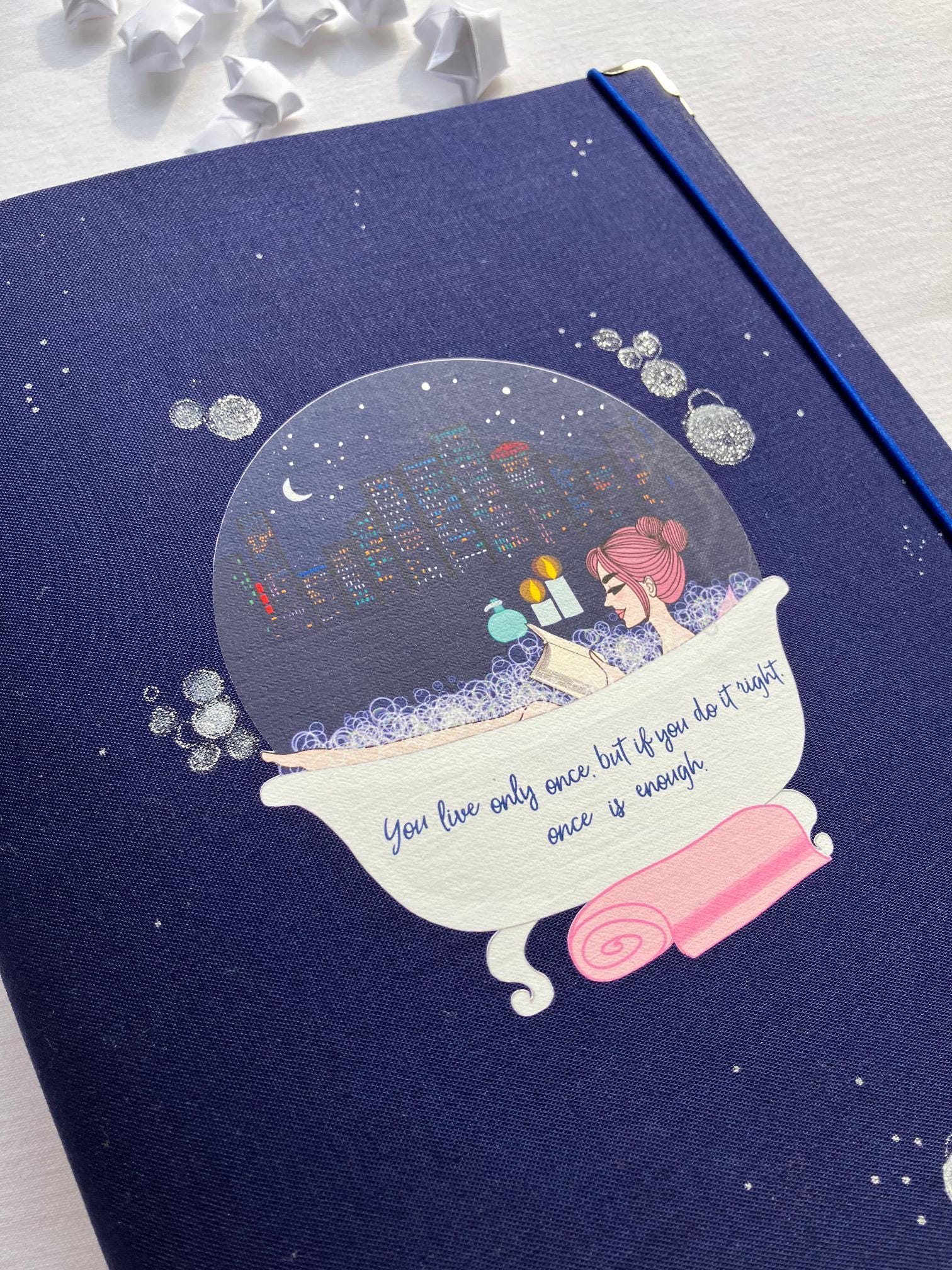 Binder | "live Once" | Handmade Binder | 3 Ring Binder | the New 8.5 X ...