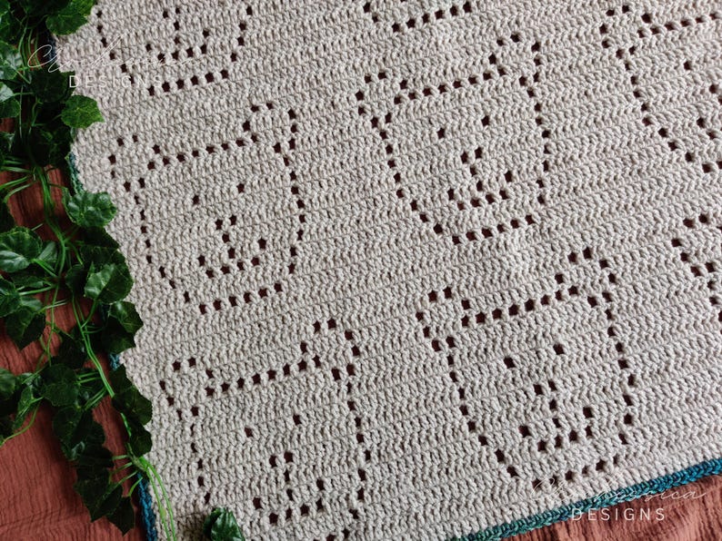 Bear Face Filet Crochet Blanket Pattern, Newborn Gift (digital PDF) - Etsy