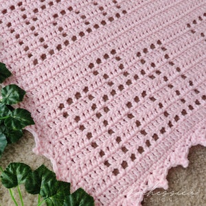 Princess Castle Filet Crochet Blanket Pattern, Baby Throw (PDF Pattern ...