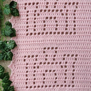 Princess Castle Filet Crochet Blanket Pattern, Baby Throw (PDF Pattern ...