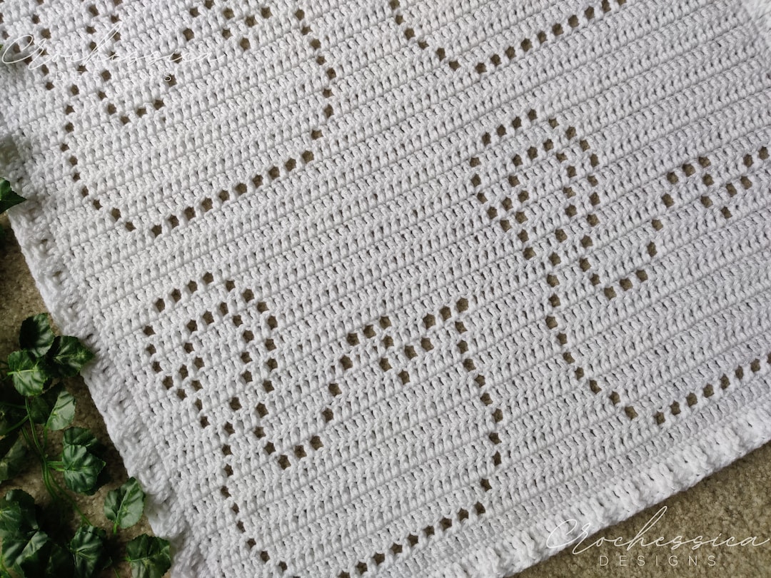 Swan Filet Crochet Blanket Pattern, Newborn Gift (PDF Pattern) - Etsy UK