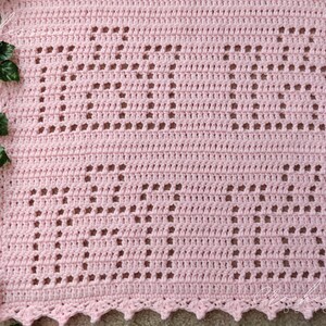 Princess Castle Filet Crochet Blanket Pattern, Baby Throw (PDF Pattern ...