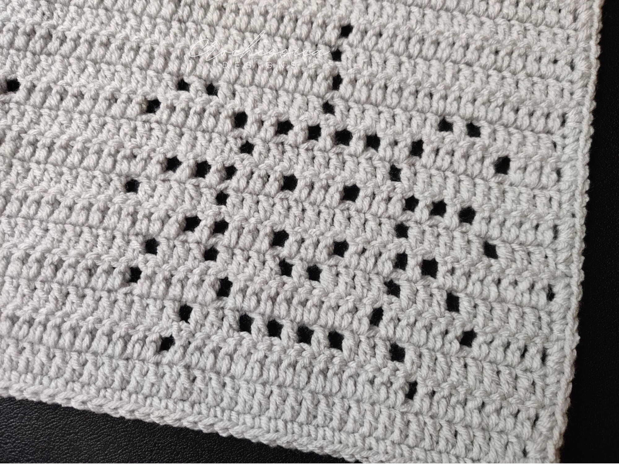 Spider Filet Crochet Blanket, Halloween Special Written Pattern, Easy ...