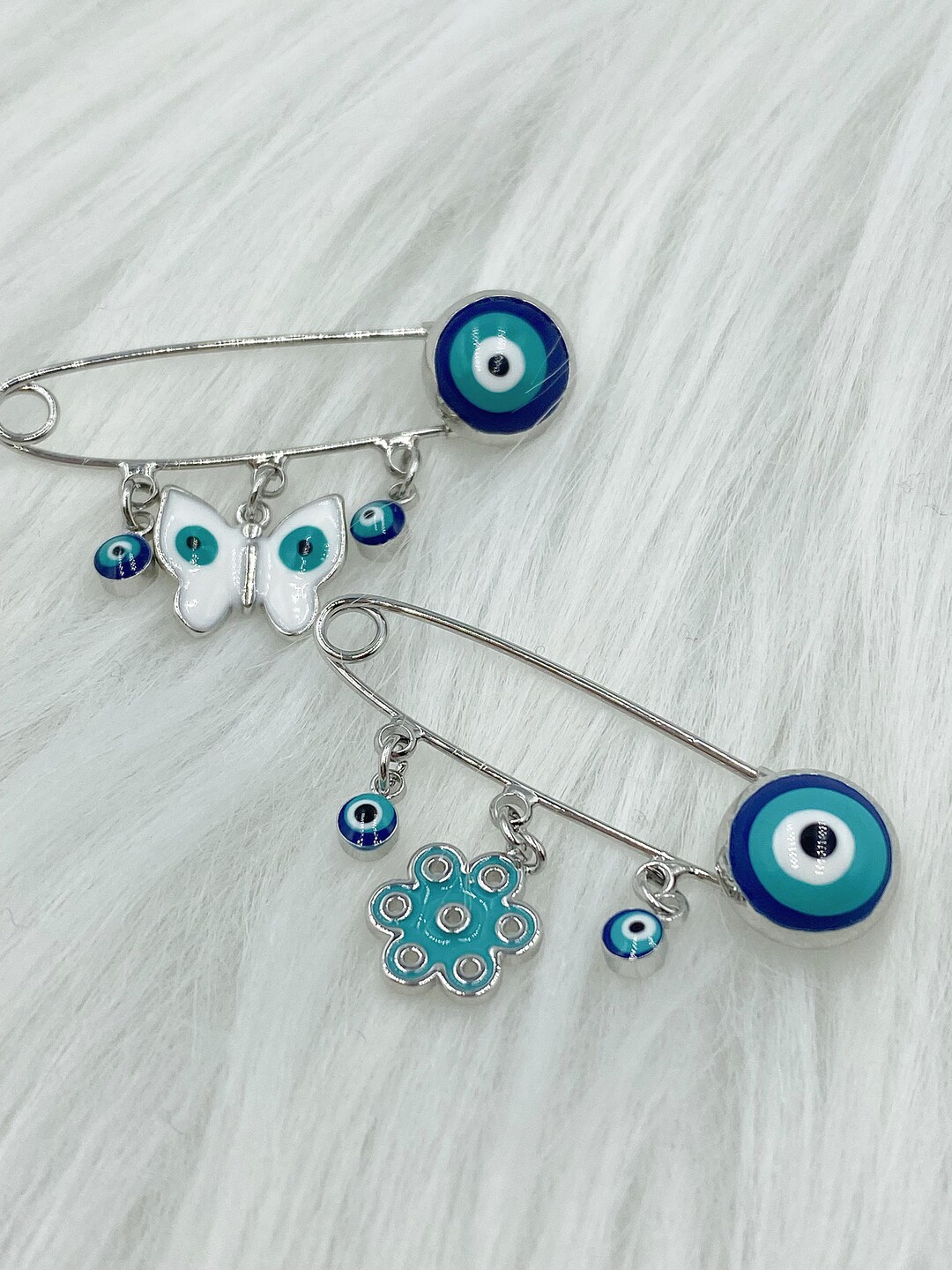 Evil Eye Pins Evil Eye Safety Pins Evil Eye Protection Pins Baby ...