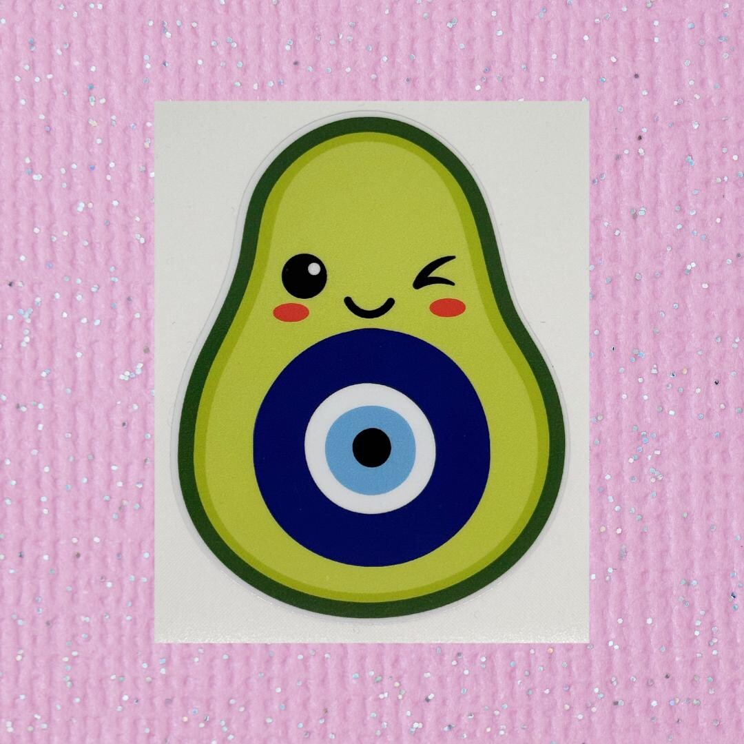 Avocado Evil Eye Vinyl Sticker Decal • Evil Eye Sticker • Laptop ...