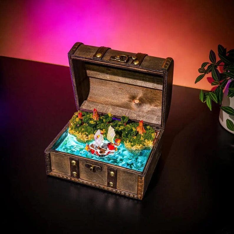 Thousand Sunny Pirate Ship: Resin Diorama With Tropical Island (LED ...