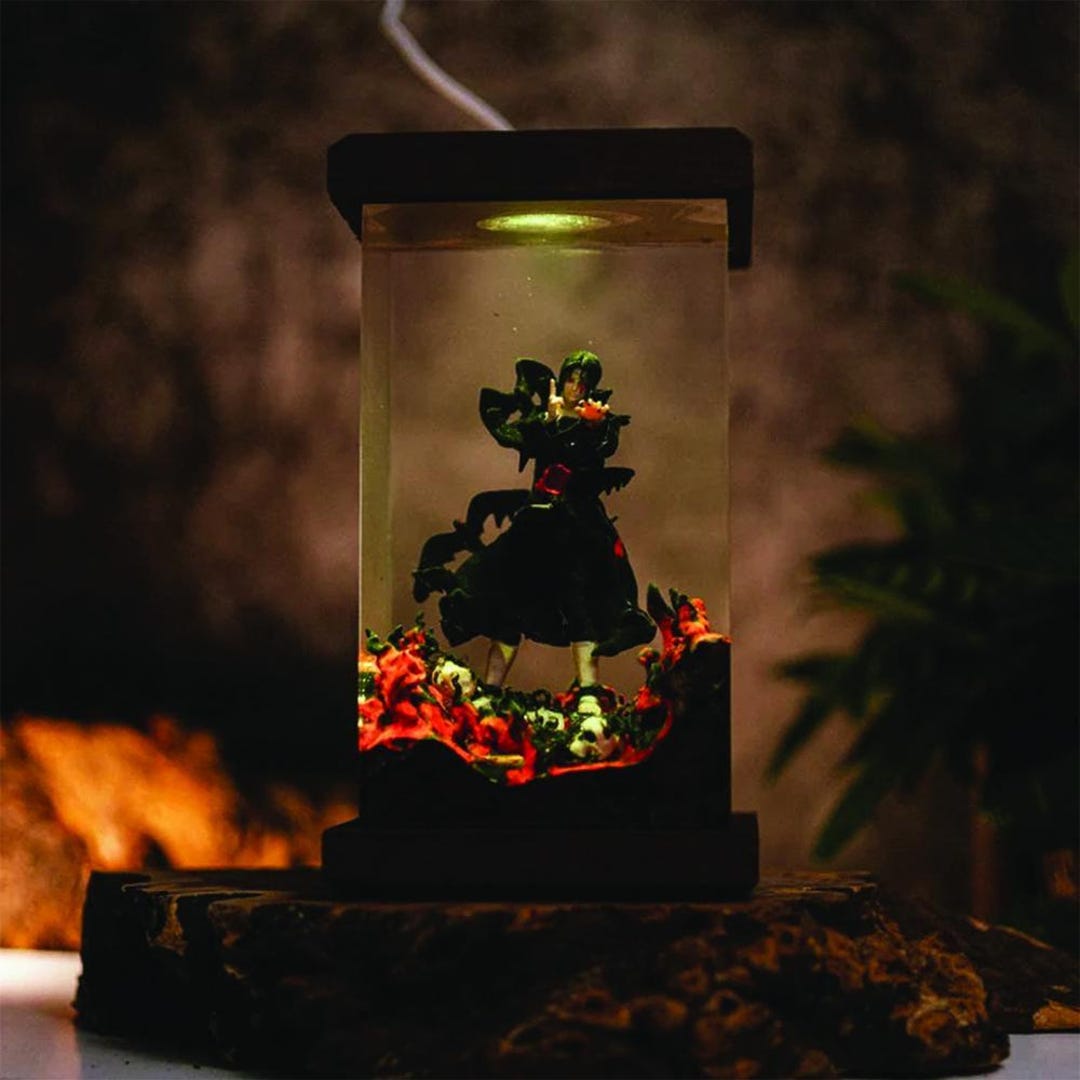 Itachi Uchiha Resin Light Box – Susanoo Anime LED Lamp, Naruto Decor ...