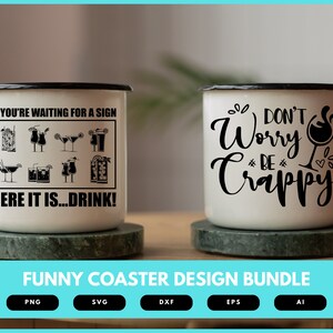 Funny Coaster Sayings Design Bundle | Funny Coaster Design | Funny ...