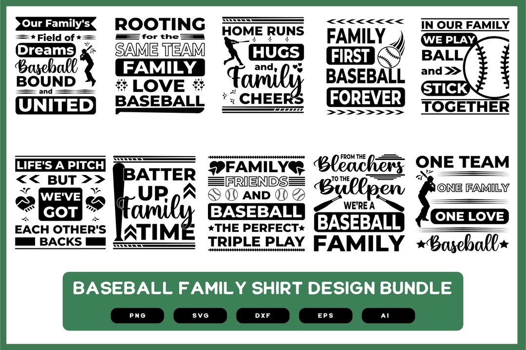 Baseball Family Shirt Design Bundle | Baseball Family SVG | Baseball ...