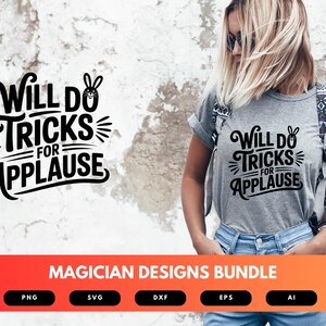 Magician SVG Bundle | Magic Show Clipart, Illusionist Silhouette Cut ...
