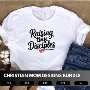 Christian Mom SVG Bundle | Faith-based Mom Quotes, Religious Silhouette ...